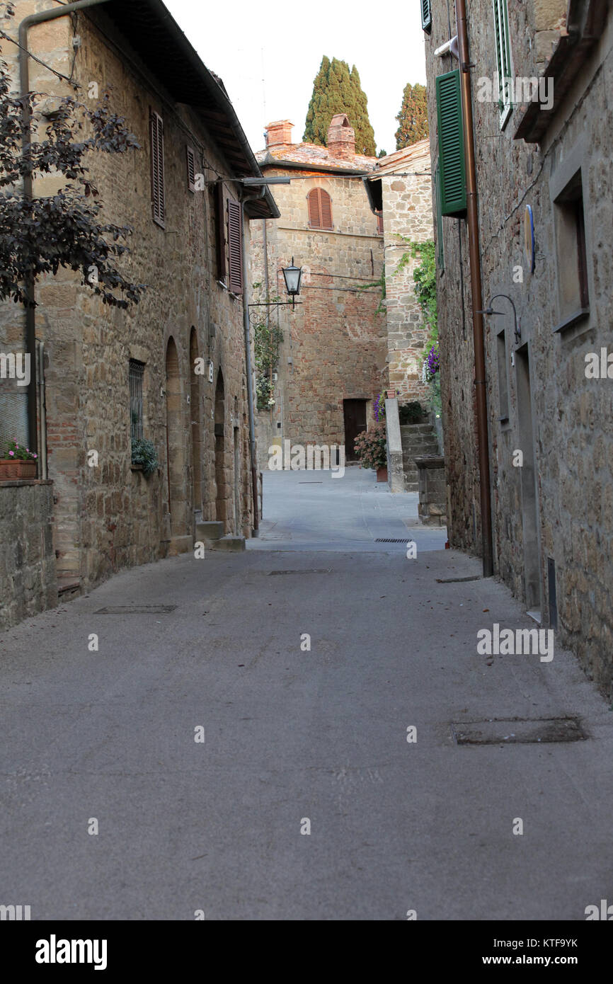 Monticchiello - Medieval village near Pienza . Tuscany. Italy Stock ...