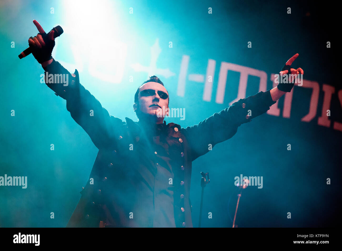 The Norwegian industrial metal band Gothminister performs a live ...