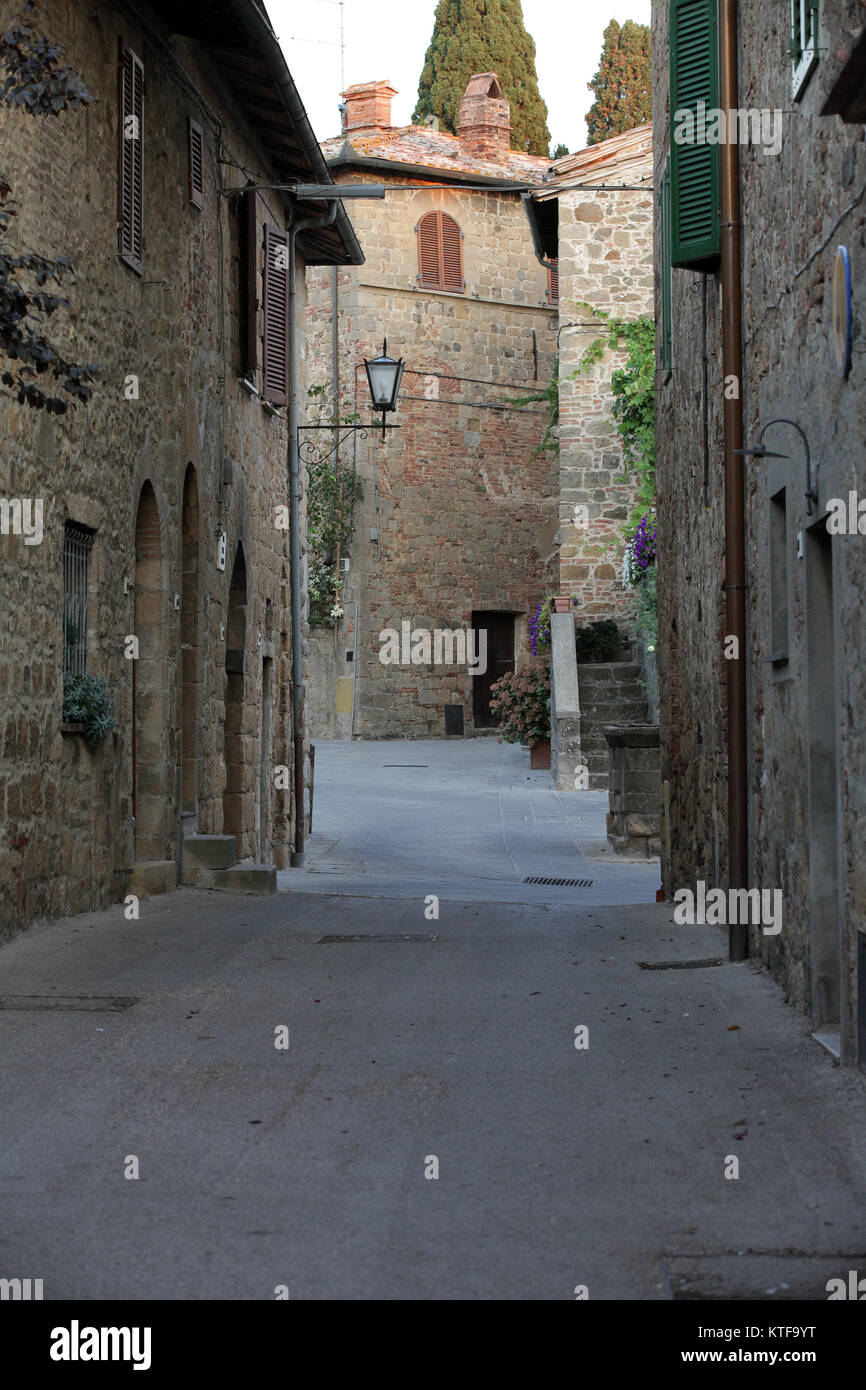 Monticchiello - Medieval village near Pienza . Tuscany. Italy Stock ...