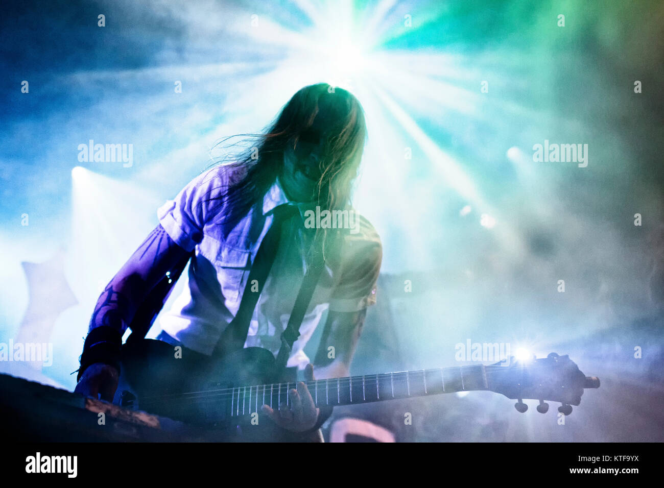 The Norwegian industrial metal band Gothminister performs a live ...