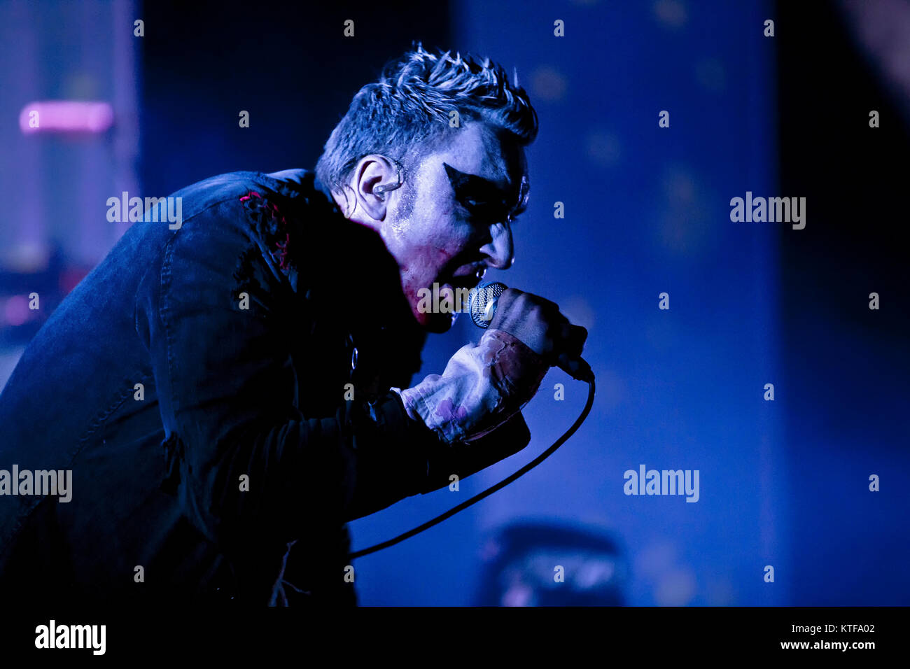 The Norwegian industrial metal band Gothminister performs a live ...