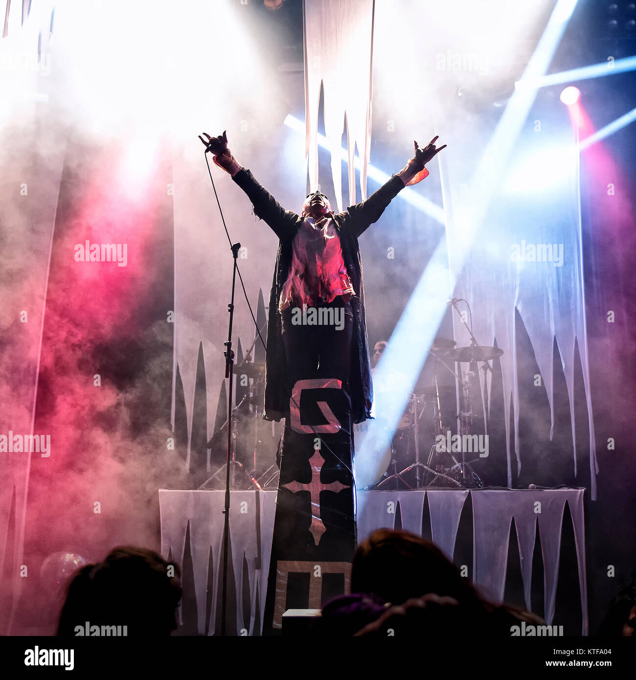 The Norwegian industrial metal band Gothminister performs a live ...