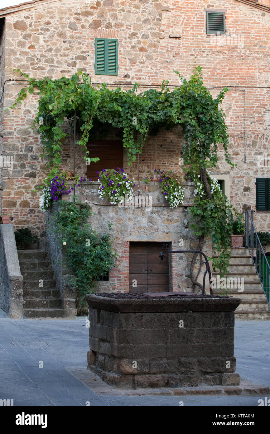 Monticchiello - Medieval village near Pienza . Tuscany. Italy Stock ...
