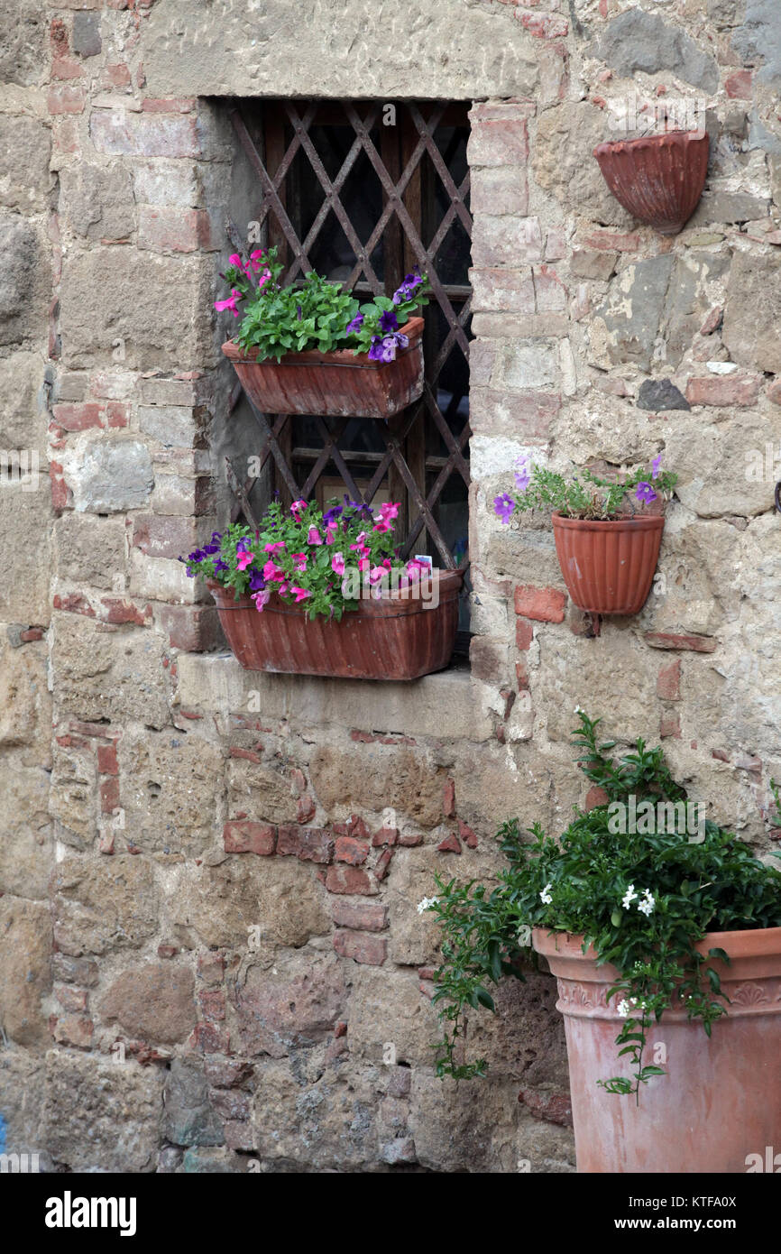 Monticchiello - Medieval village near Pienza . Tuscany. Italy Stock ...