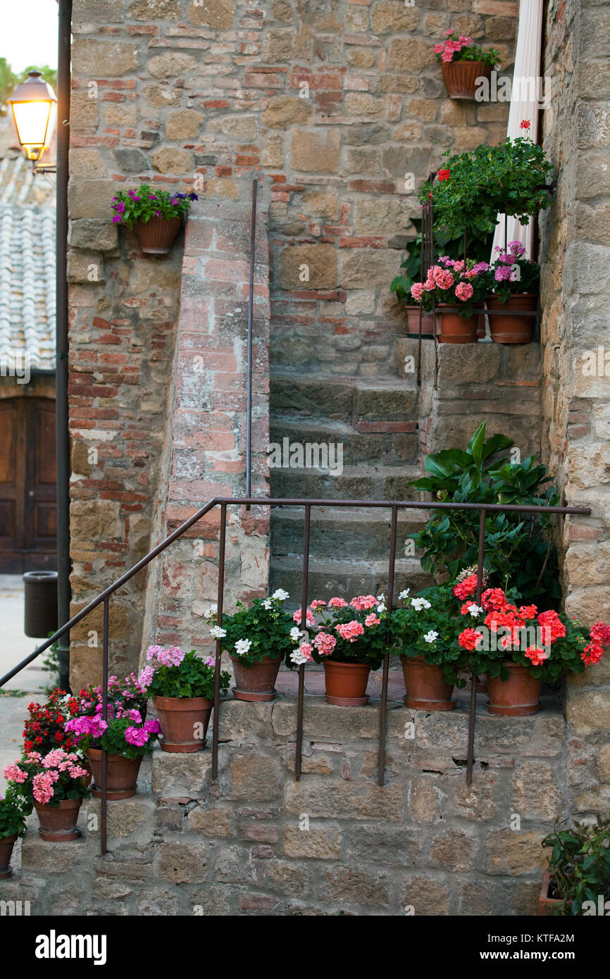 Monticchiello - Medieval village near Pienza . Tuscany. Italy Stock ...