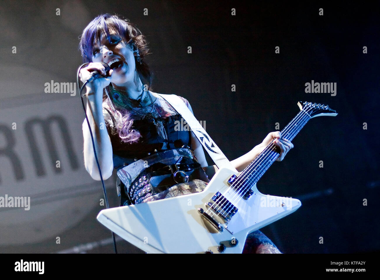 The American hard rock band Halestorm performs a live concert at Oslo ...