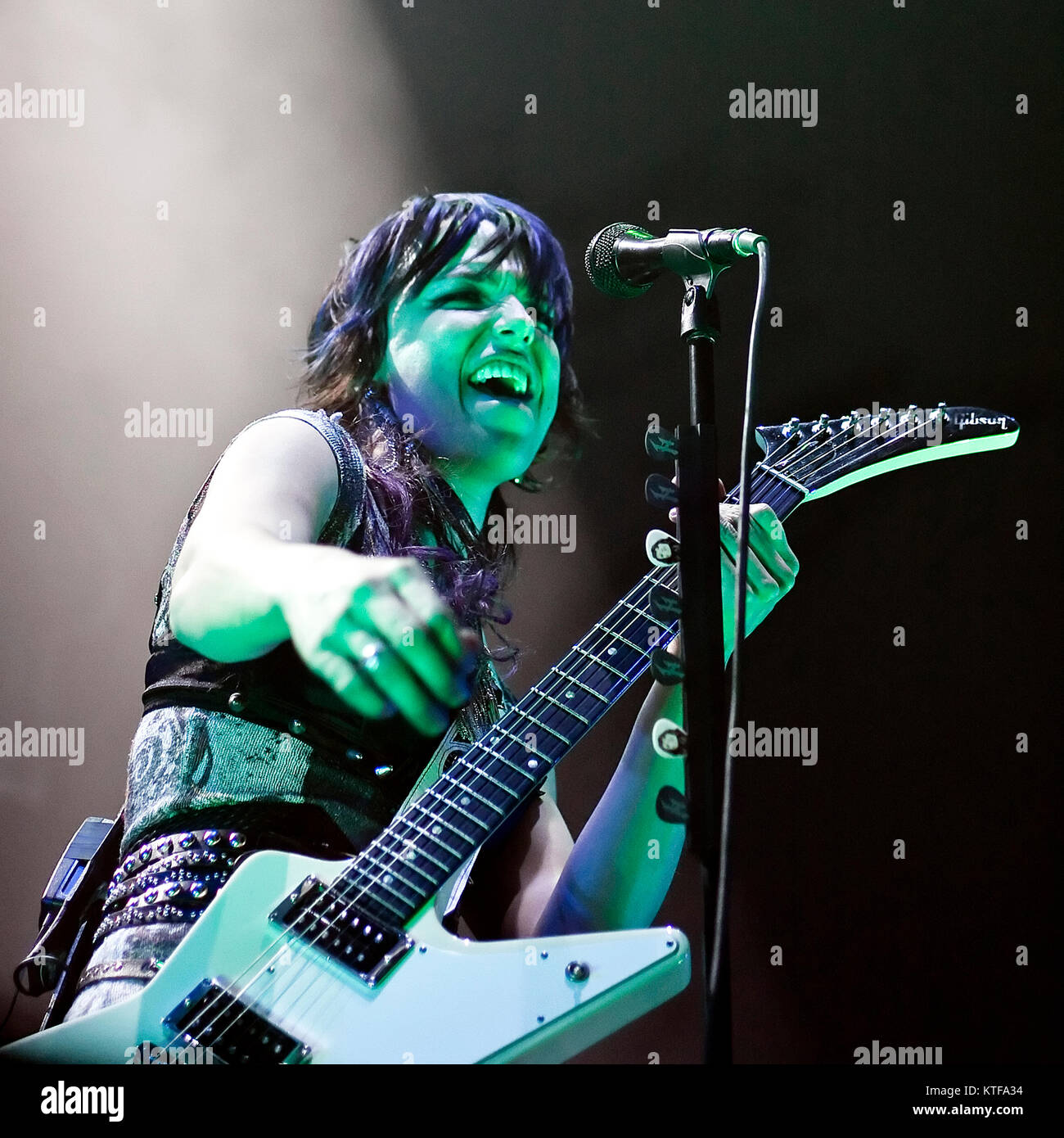 The American hard rock band Halestorm performs a live concert at Oslo ...
