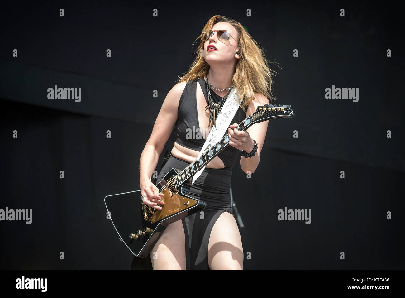 The American hard rock band Halestorm performs a live concert at the ...