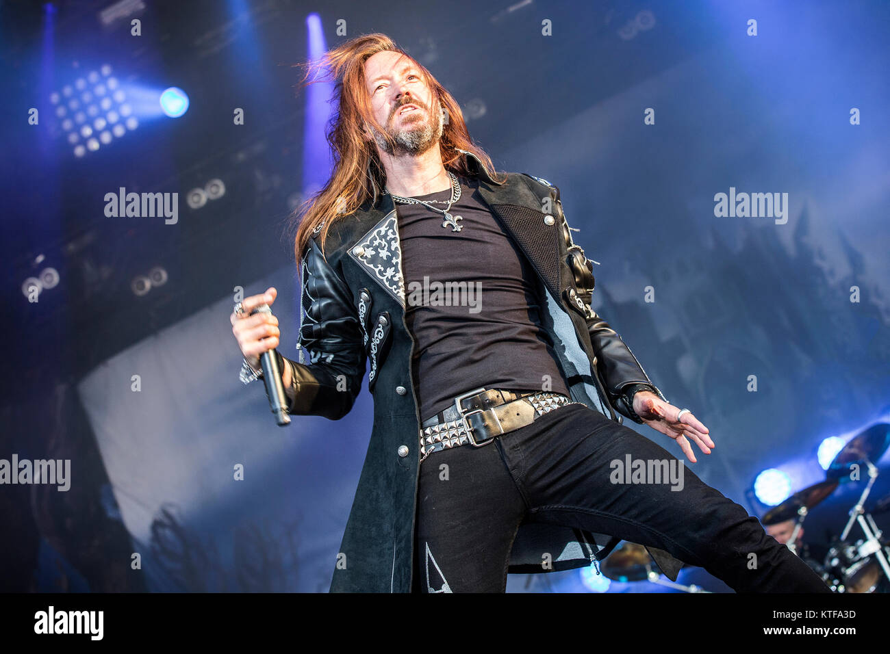 The Swedish heavy metal band HammerFall performs a live concert at the ...
