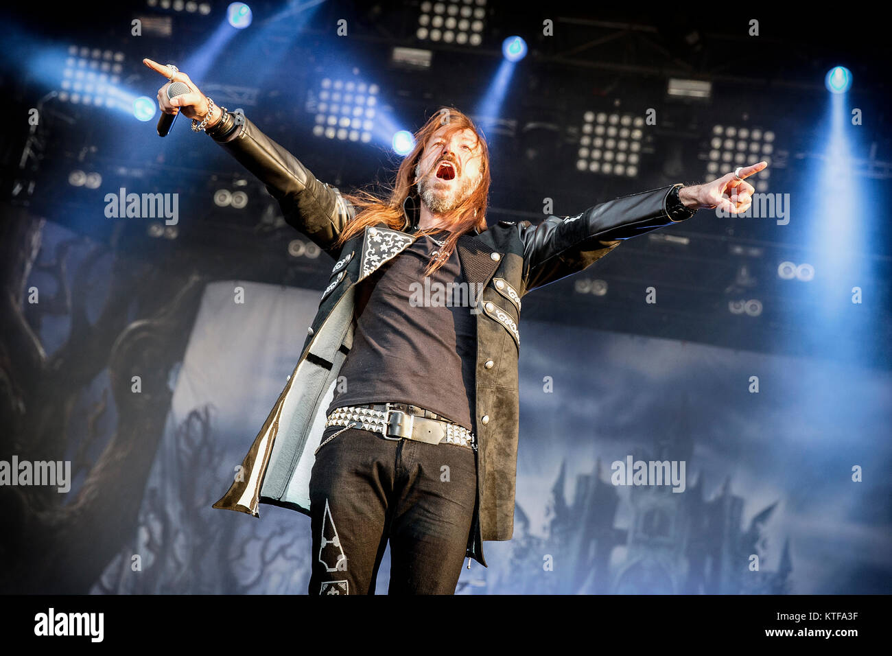 The Swedish heavy metal band HammerFall performs a live concert at the ...