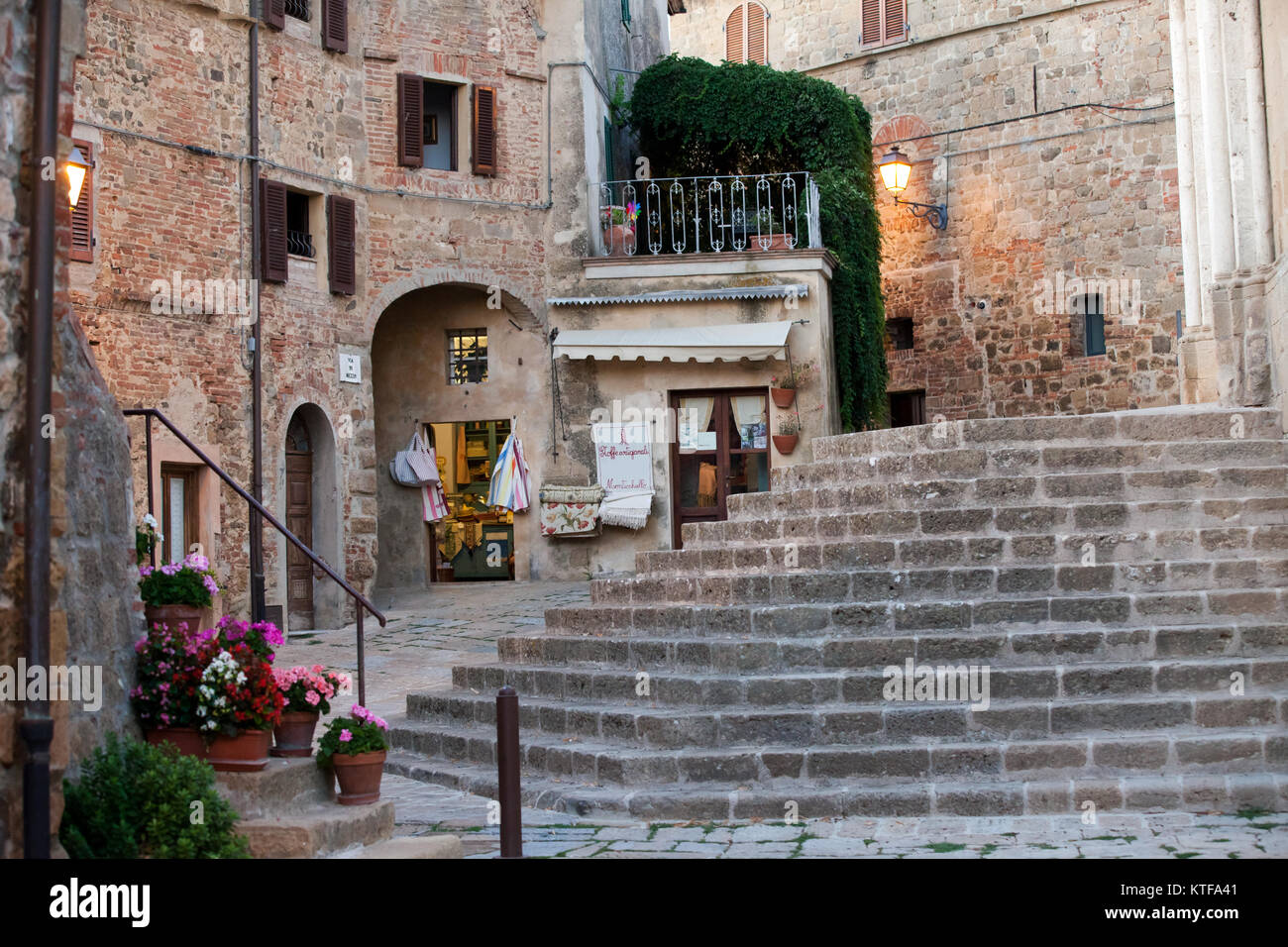 Monticchiello - Medieval village near Pienza . Tuscany. Italy Stock ...