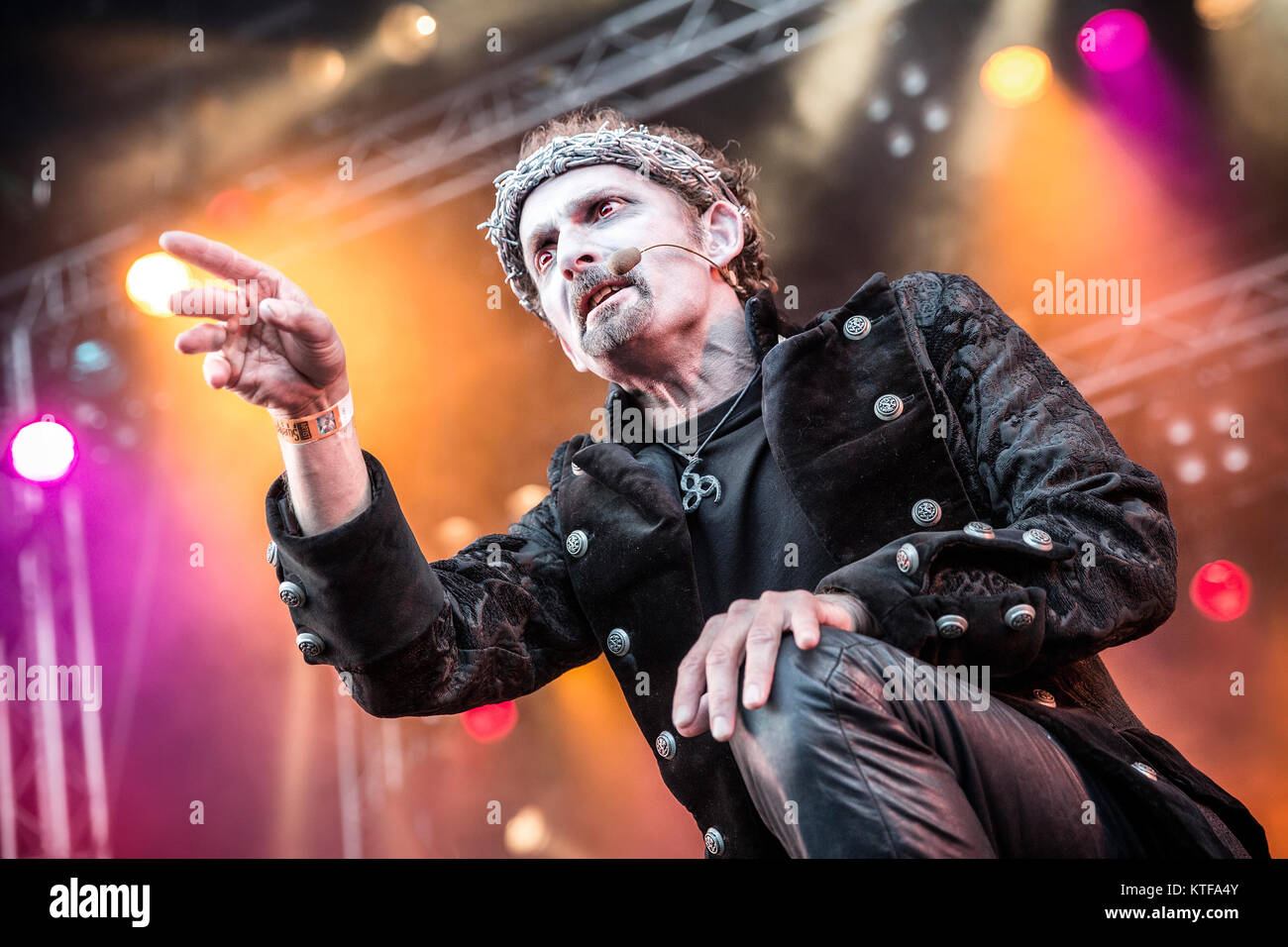 The English heavy metal band Hell performs live concert at the Swedish ...