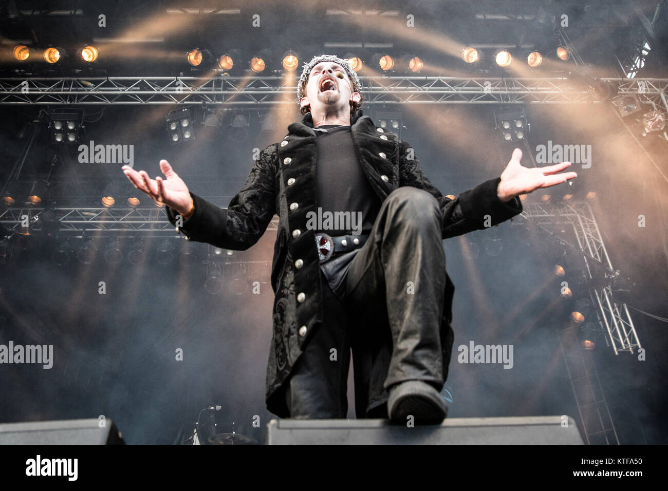 The English heavy metal band Hell performs live concert at the Swedish ...
