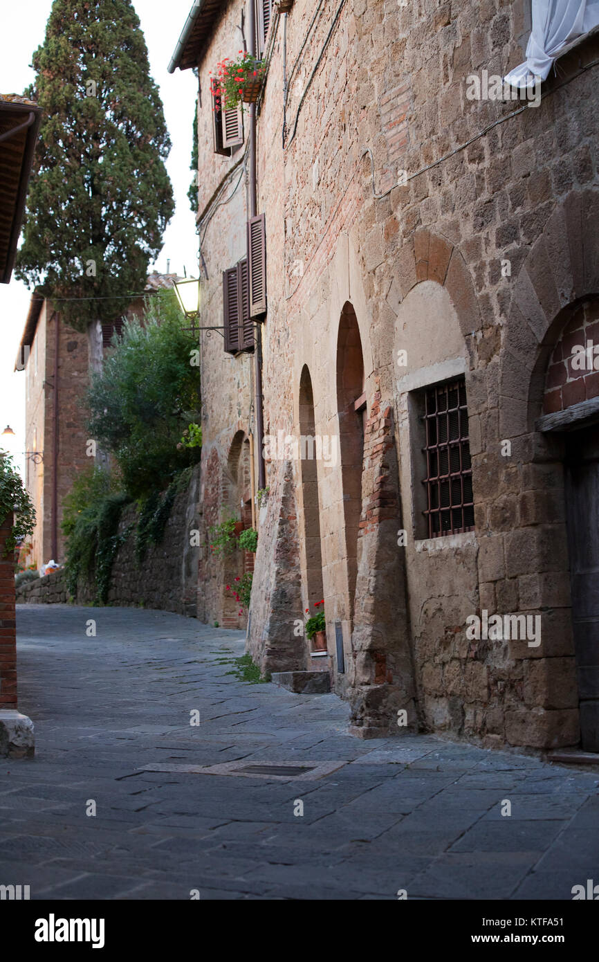 Monticchiello - Medieval village near Pienza . Tuscany. Italy Stock ...