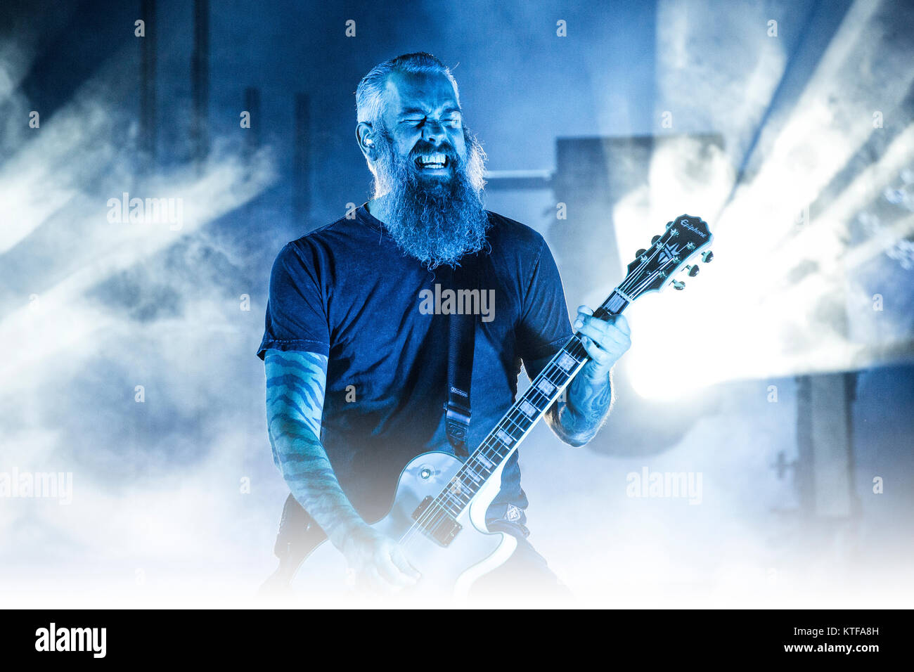 The Swedish melodic death metal band In Flames performs a live concert ...