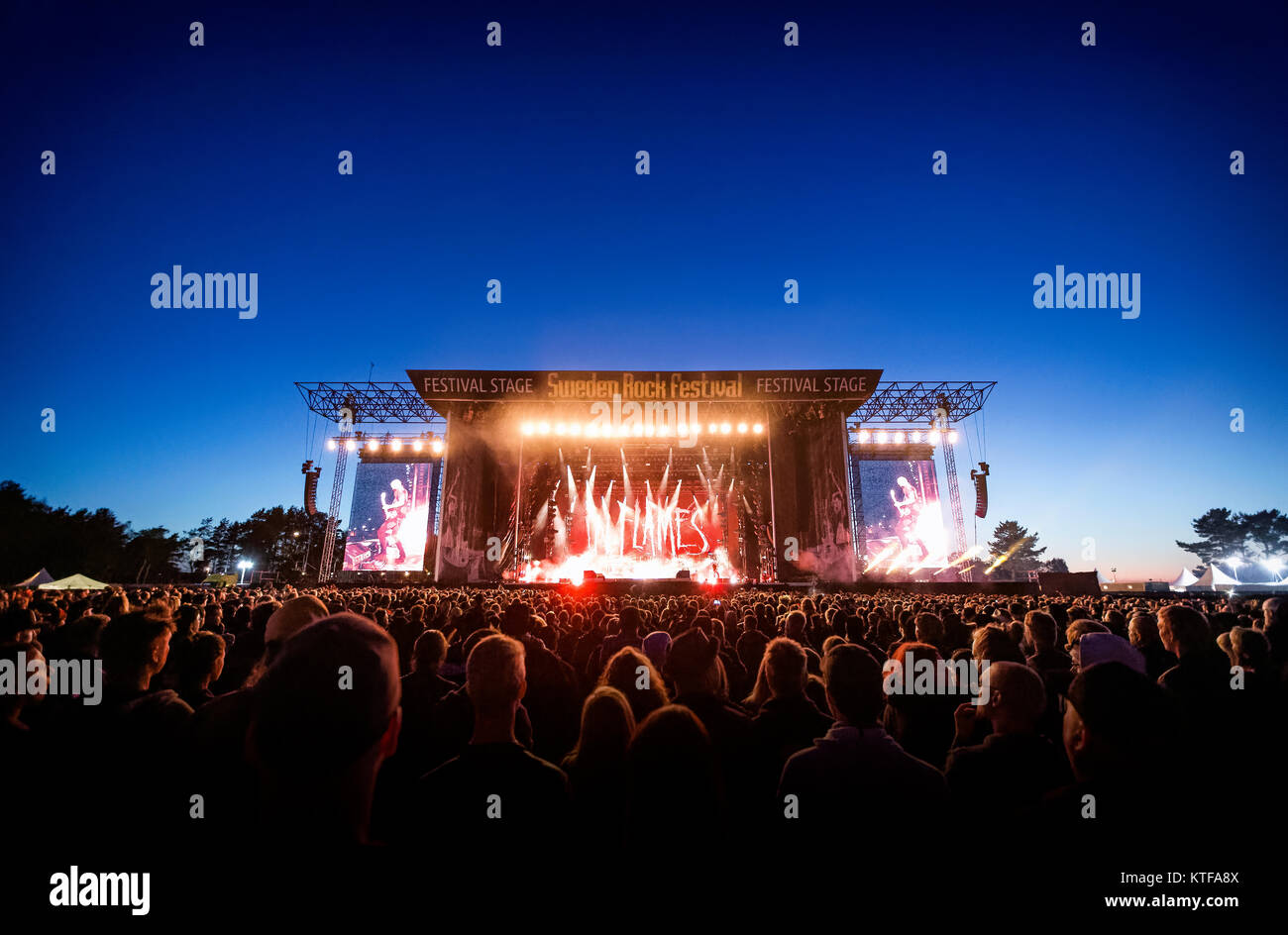 The Swedish melodic death metal band In Flames performs a live concert ...