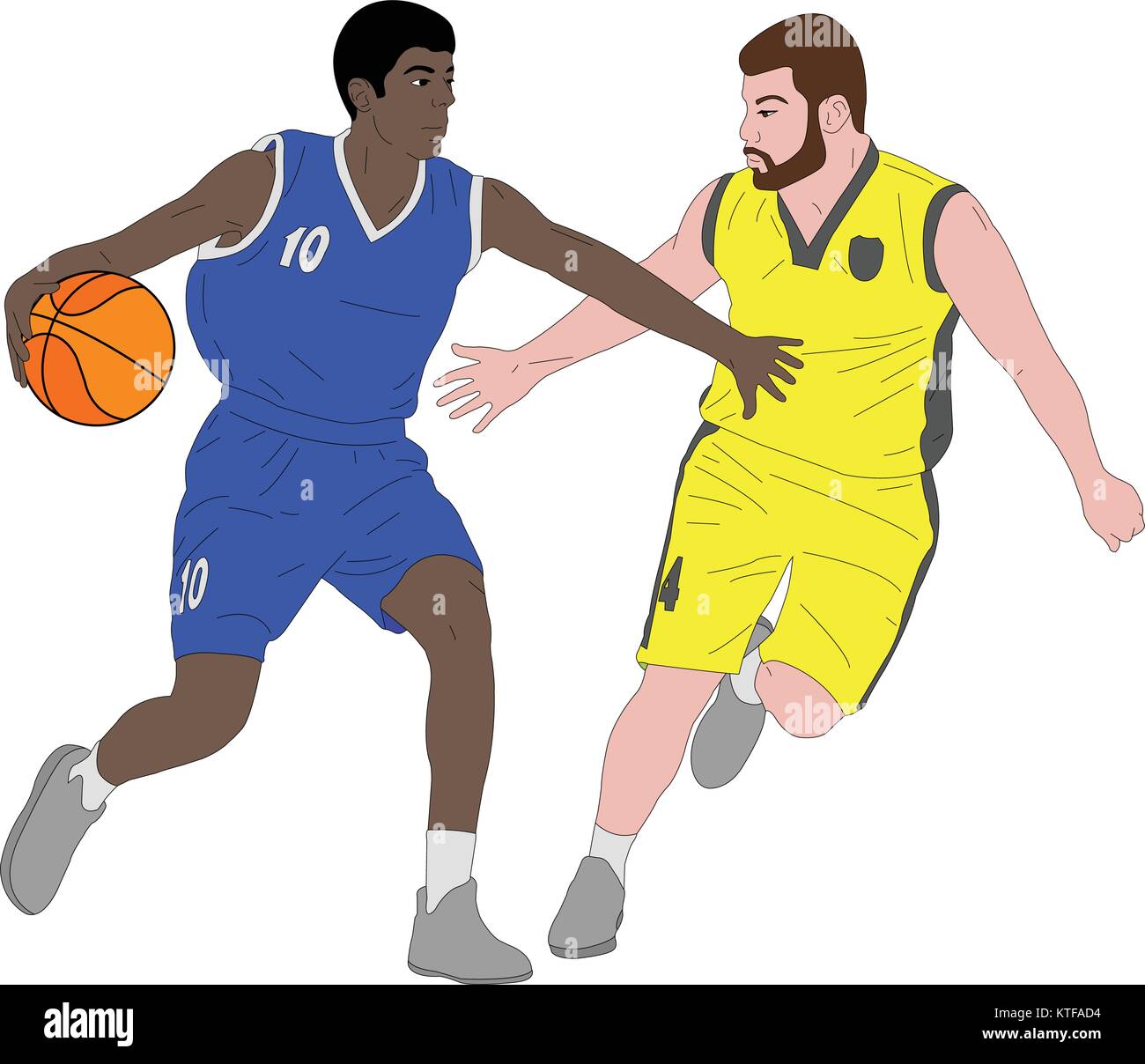 basketball players illustration - vector Stock Vector Image & Art - Alamy