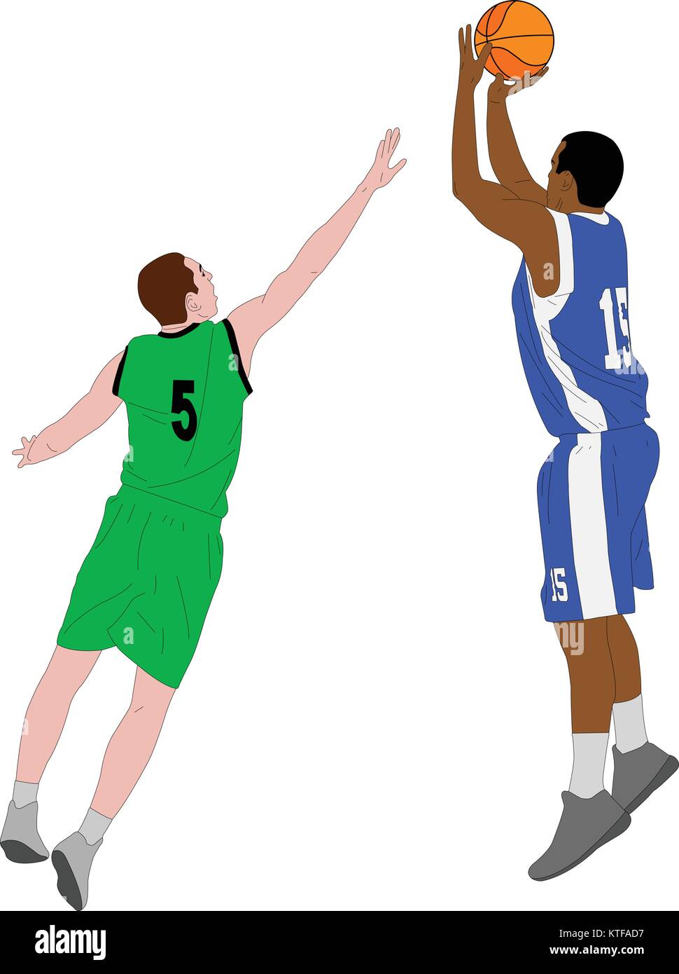 basketball players illustration - vector Stock Vector Image & Art - Alamy