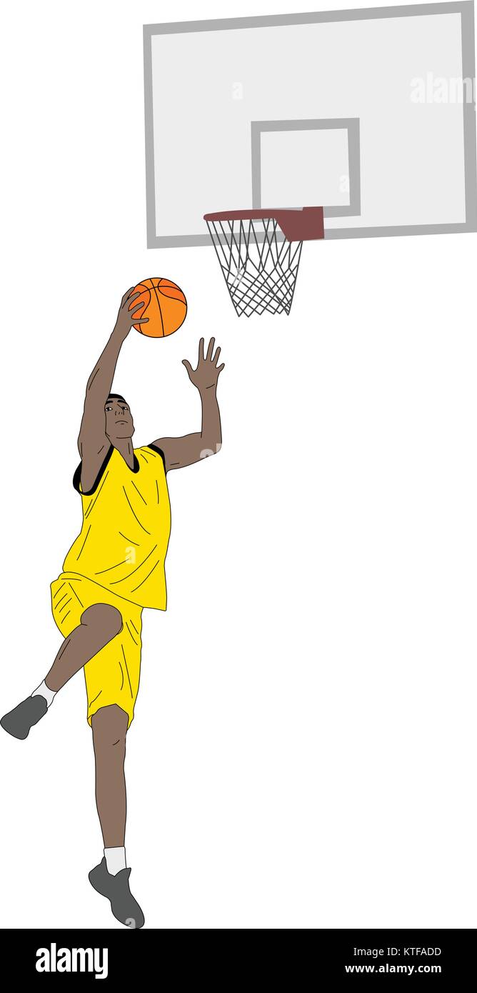 basketball player illustration - vector Stock Vector Image & Art - Alamy