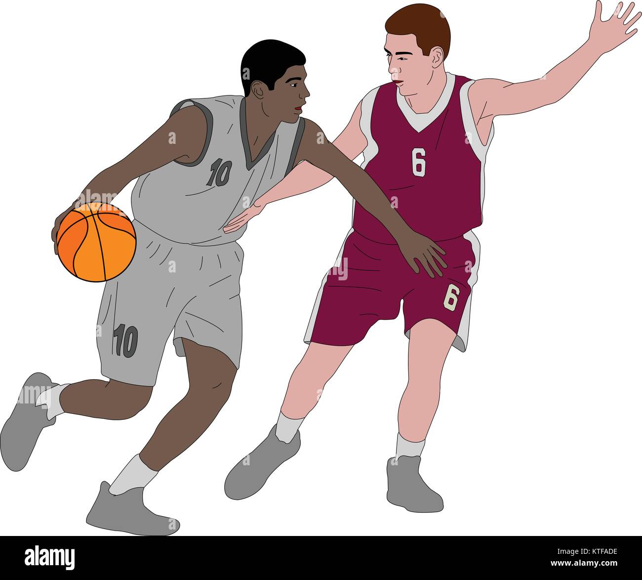 basketball players illustration - vector Stock Vector Image & Art - Alamy