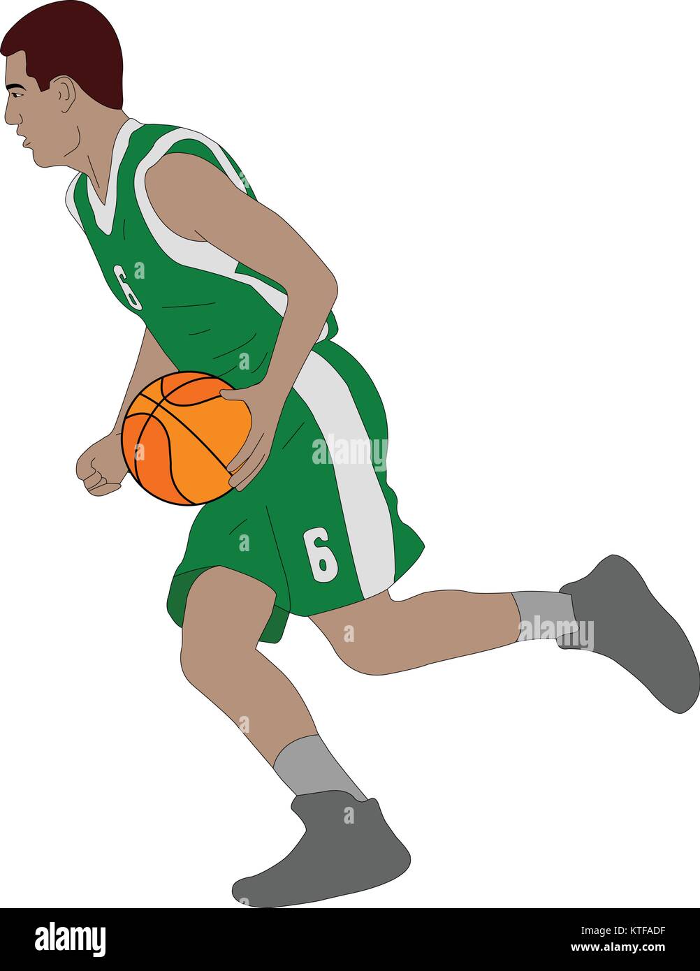 basketball player illustration - vector Stock Vector Image & Art - Alamy