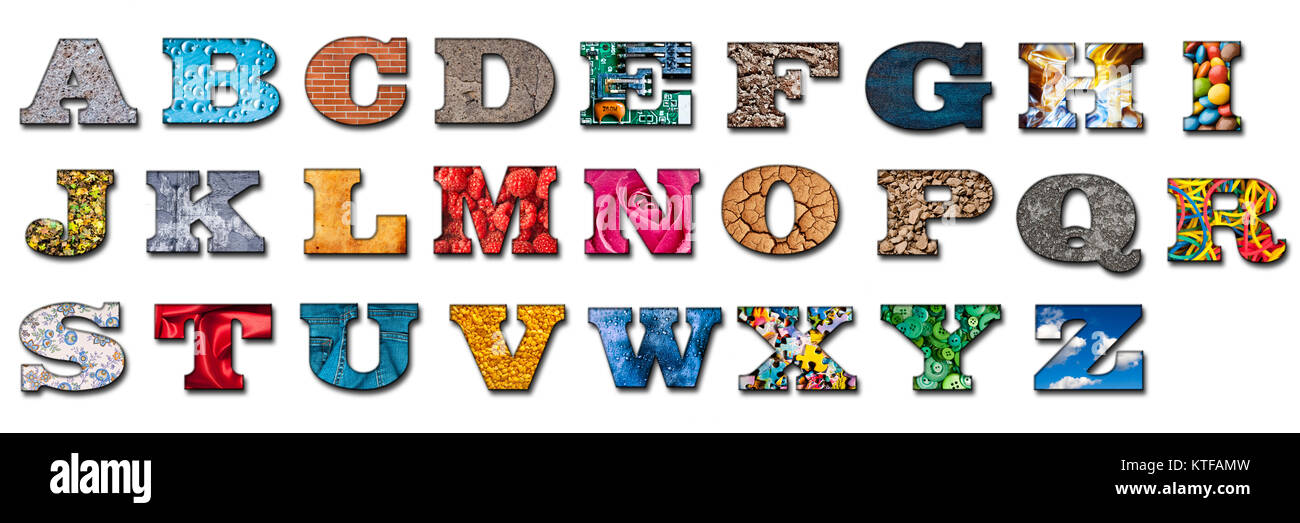multicolored alphabet letters isolated Stock Photo - Alamy