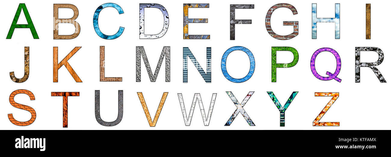 multicolored alphabet letters isolated Stock Photo - Alamy