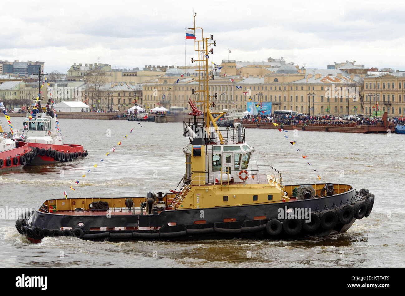 Pusher-this is a working boat.Used in the port to drag the cargo ships ...