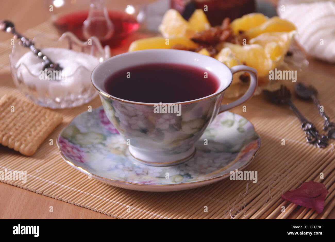 Winter tea time Stock Photo - Alamy