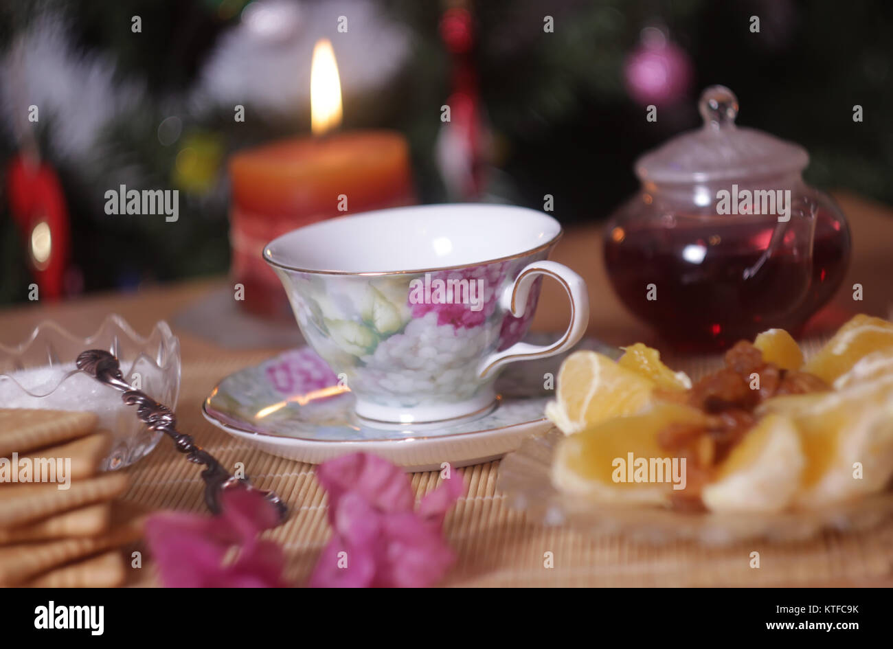 Winter tea time Stock Photo - Alamy