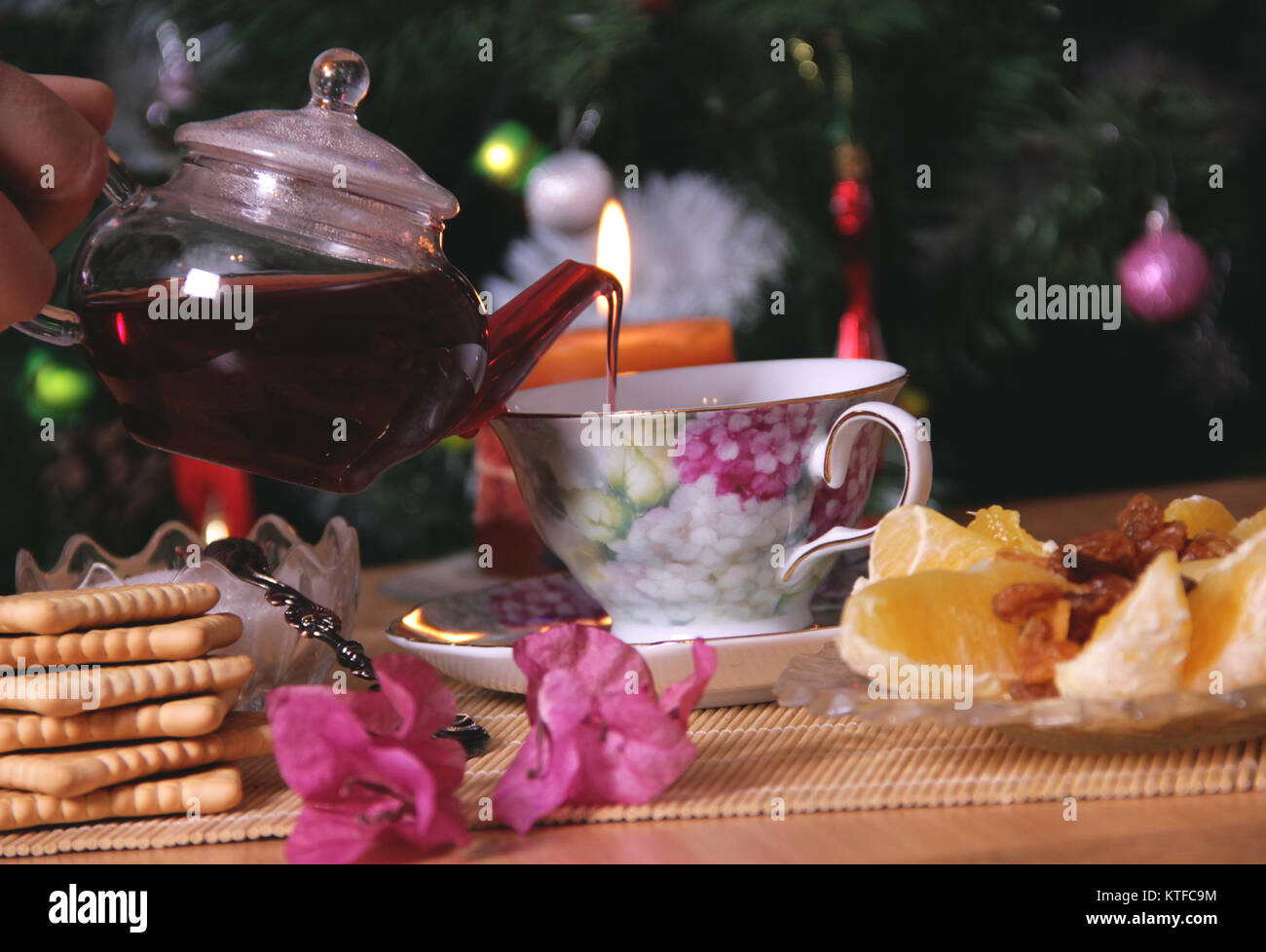 Winter tea time Stock Photo - Alamy
