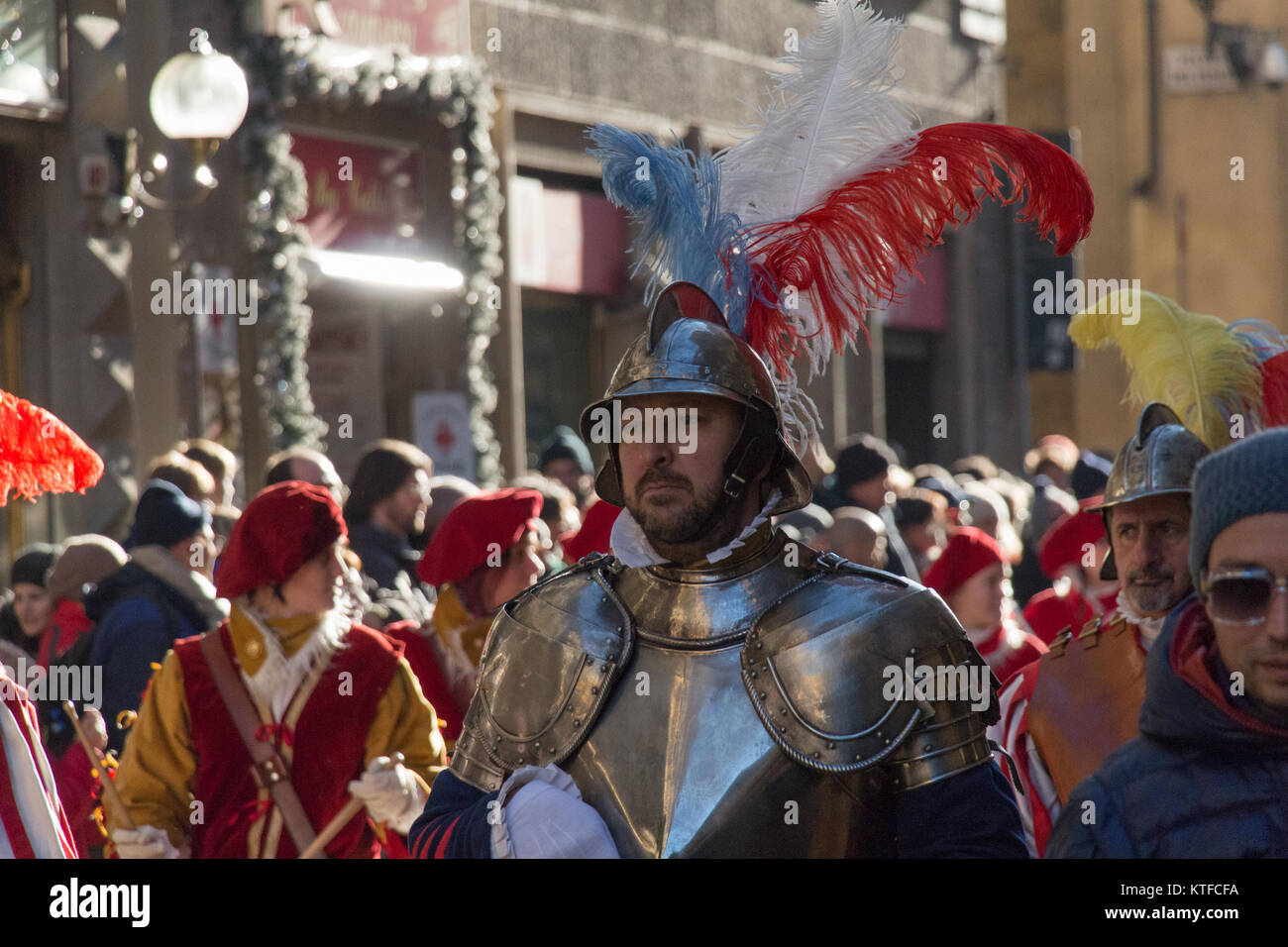 Italy, Florence - January 6 2017: the view of the tradition parade of ...