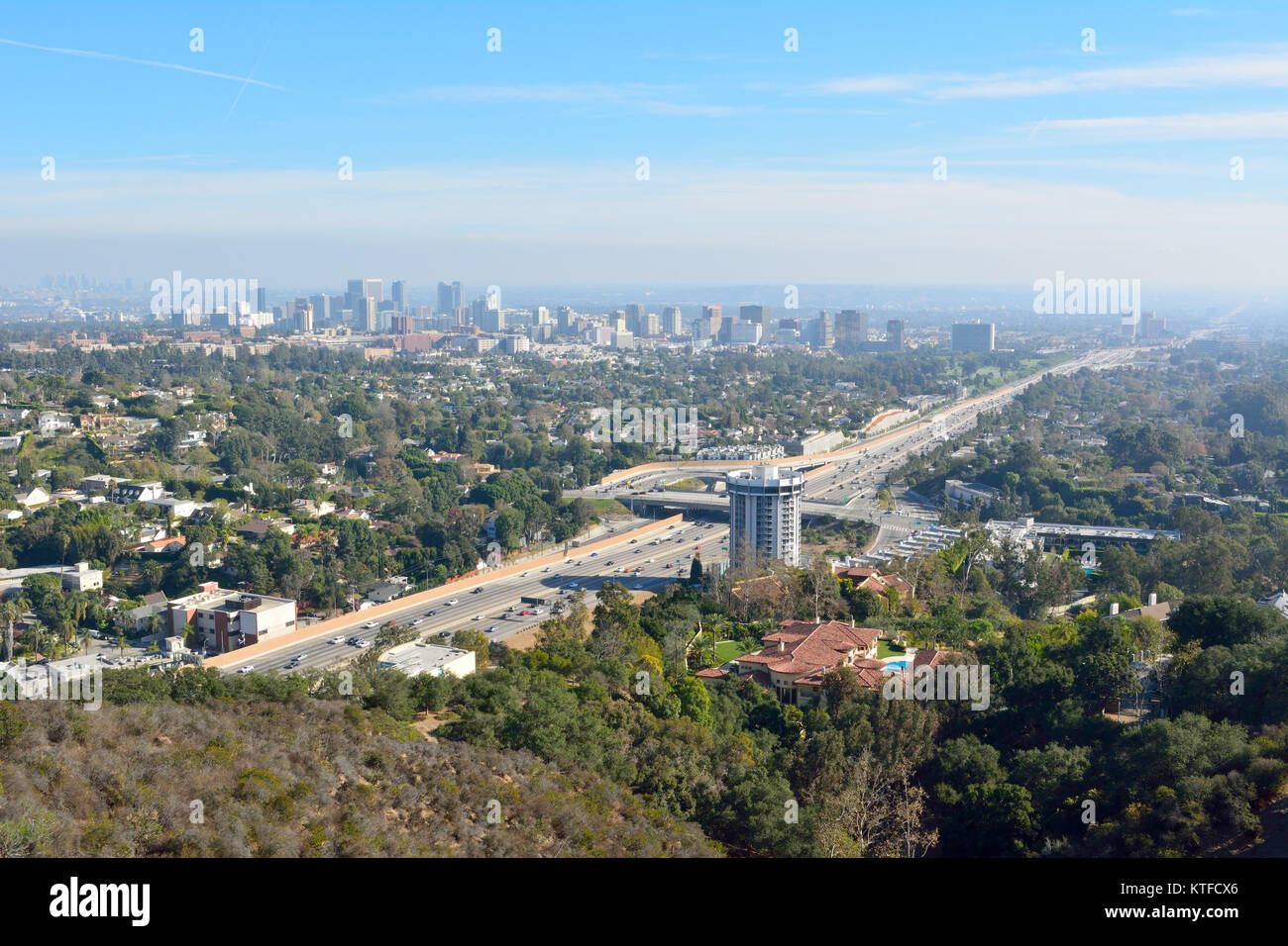 Los angeles freeway aerial hi-res stock photography and images - Alamy