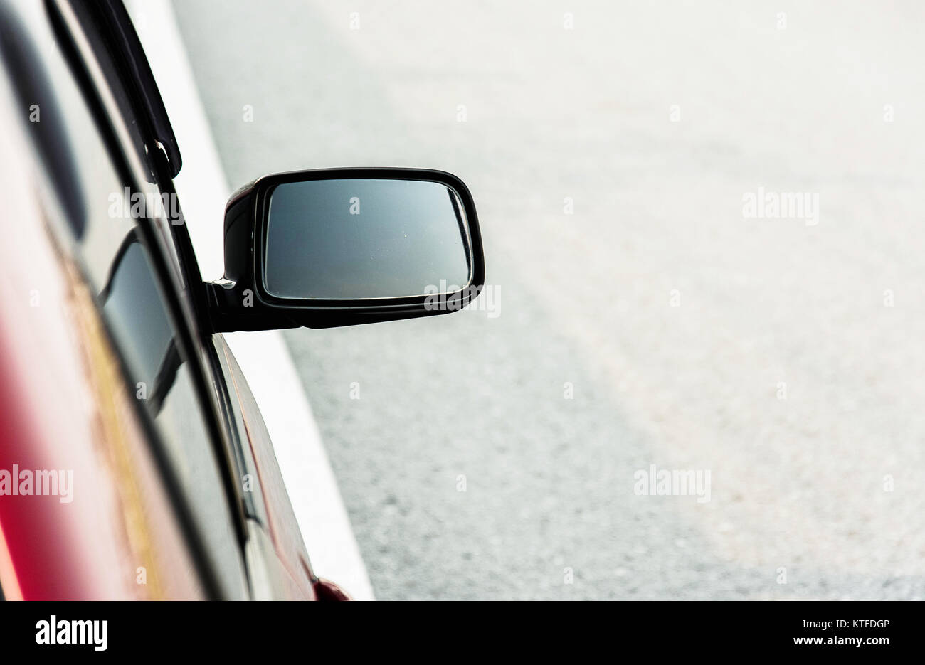 Landscape in the sideview mirror of a car Stock Photo - Alamy