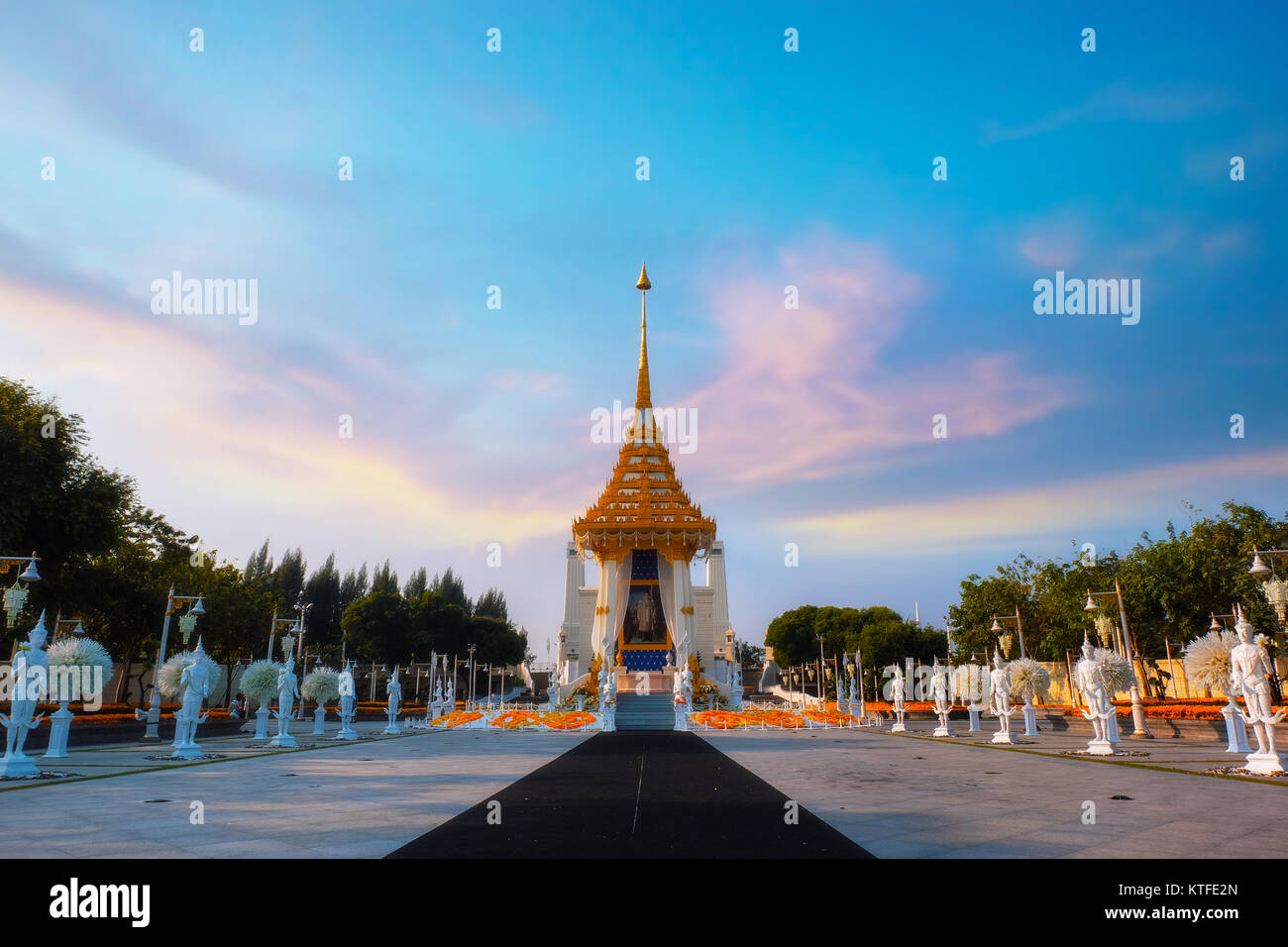 BANGKOK, THAILAND - OCTOBER 29 2017: The replica of royal crematorium ...
