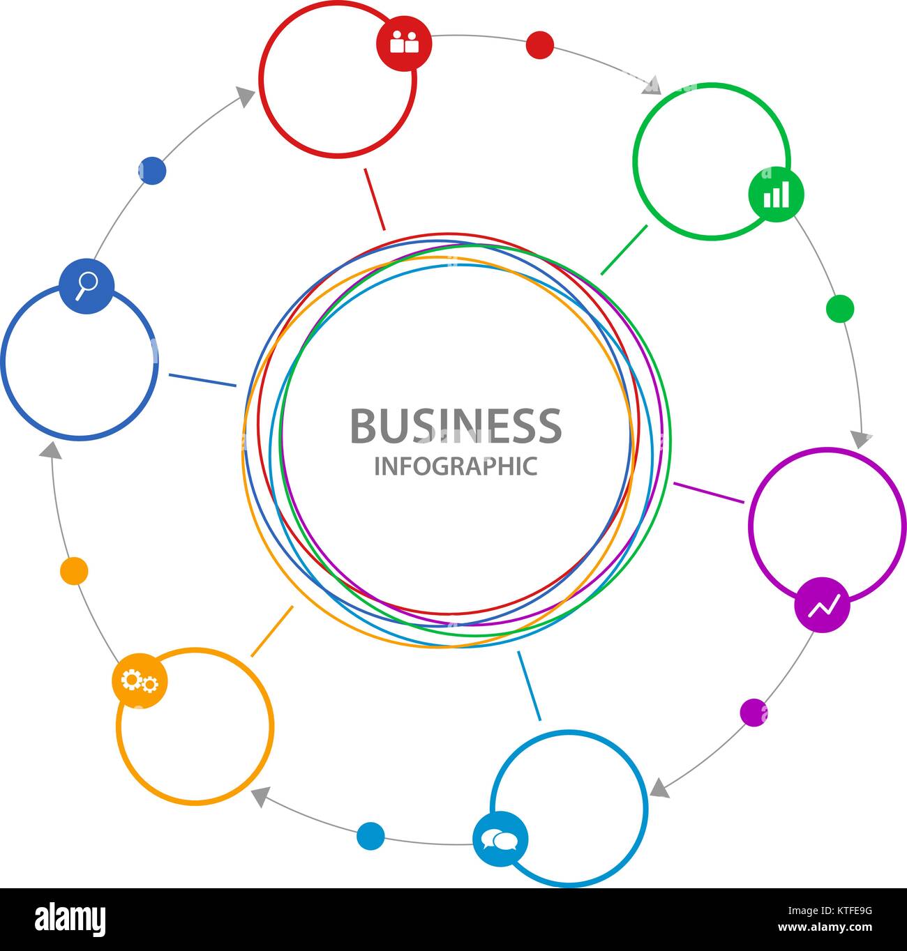 Abstract Business circle infographics Stock Vector Image & Art - Alamy