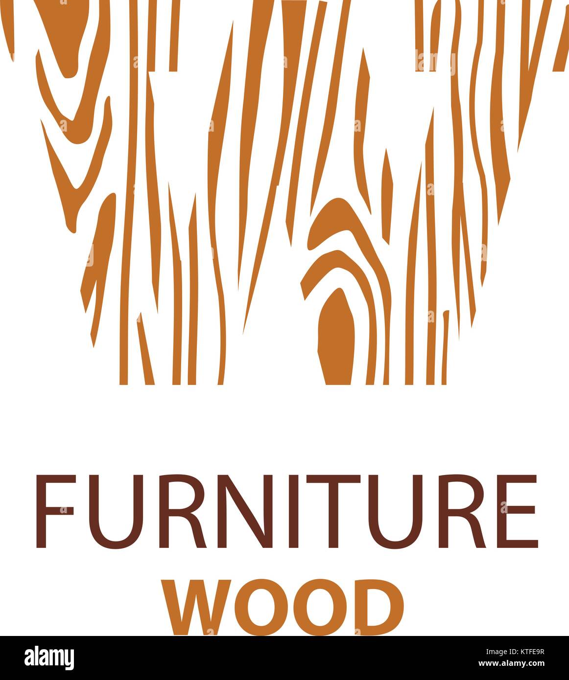 Logo letter. Concept of saw cut tree trunk, isolated on white ba Stock ...