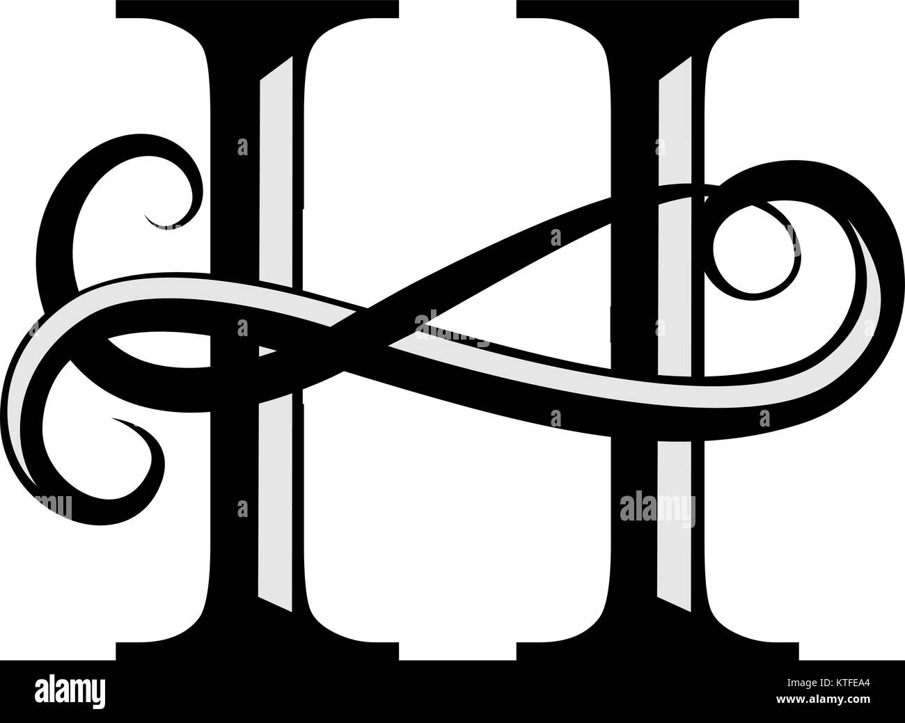 Capital Letter for Monograms and Logos. Beautiful letter Stock Vector ...