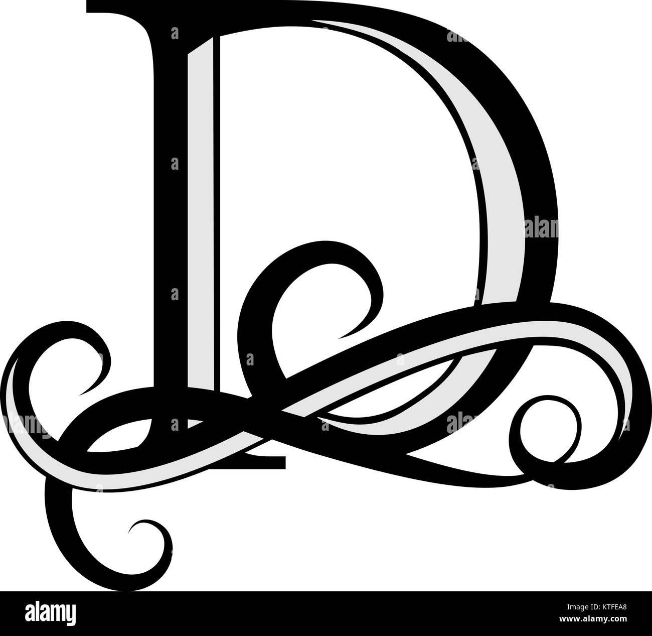 Capital Letter for Monograms and Logos. Beautiful letter Stock Vector ...
