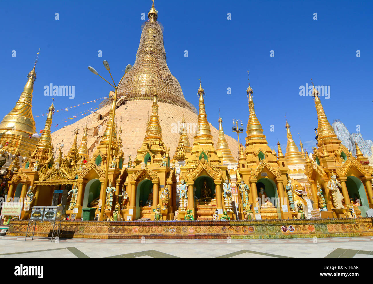 Shwedagon Paya Pagoda in Yangon, Myanmar. Shwedagon Pagoda is the most ...