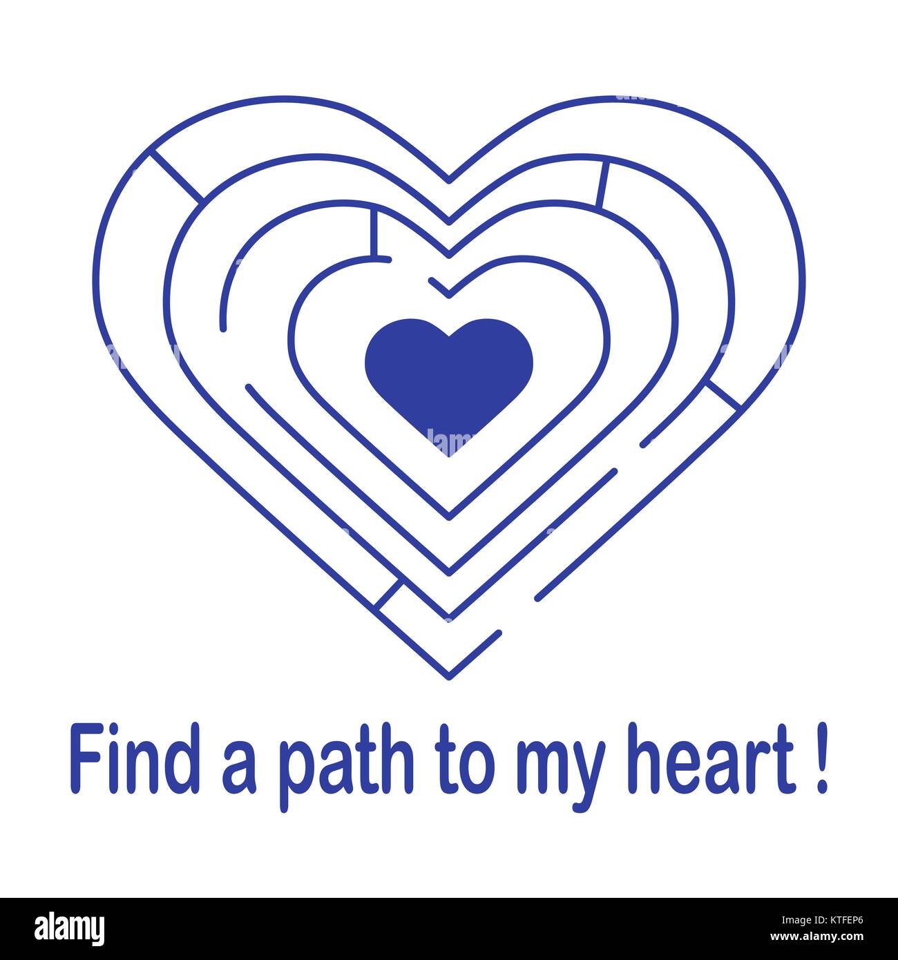 Labyrinth to the heart and the inscription find a path to my heart ...