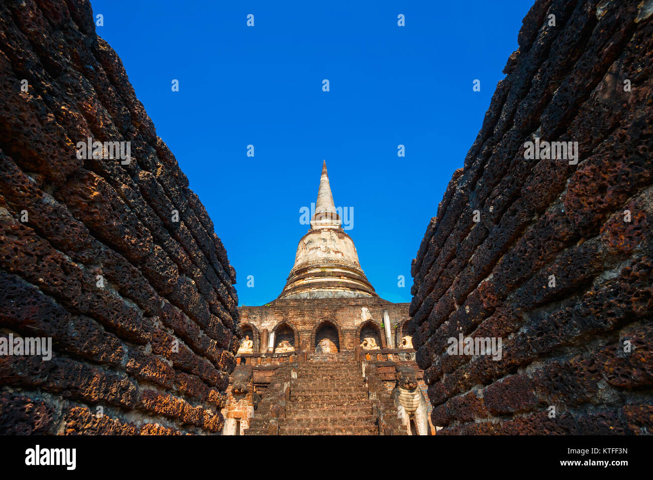 Wat Chang Lom Temple at Si Satchanalai Historical Park, a UNESCO world ...