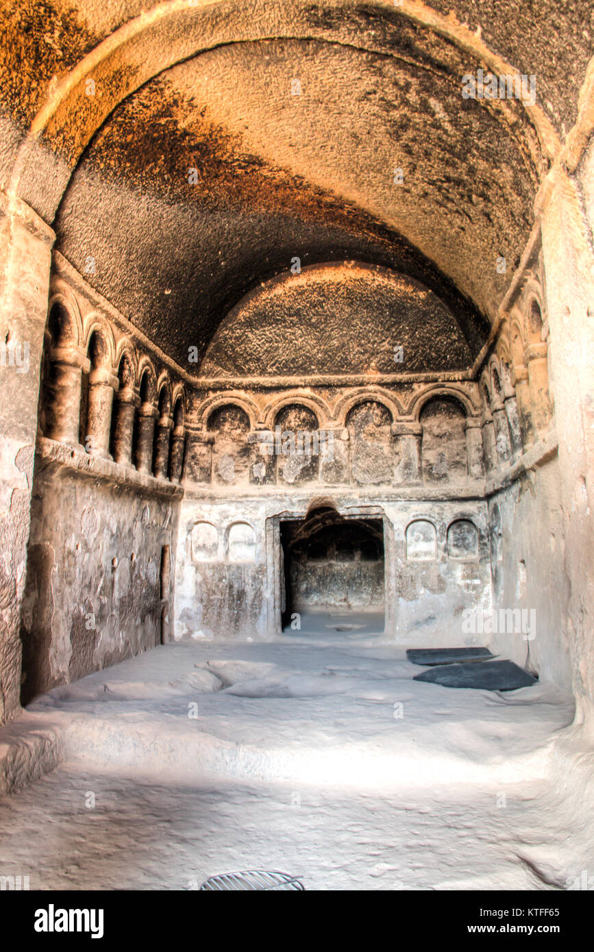 Views inside the Selime monastery in South Cappadocia in Turkey Stock ...