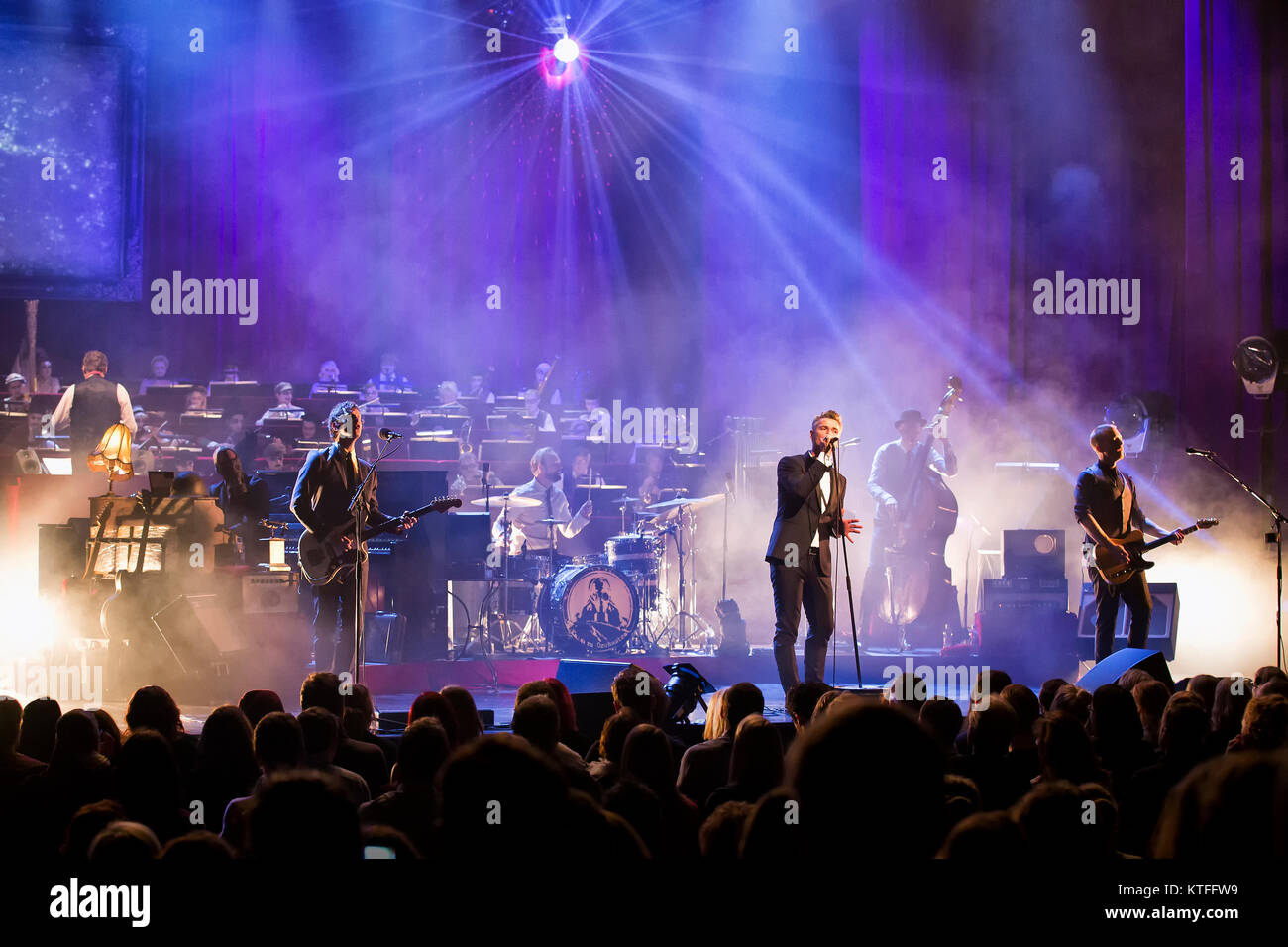 The Norwegian rock band Kaizers Orchestra performs a live concert at ...