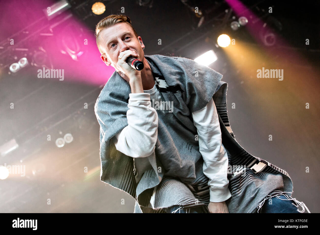 The American hip-hop duo Macklemore & Ryan Lewis performs a live ...