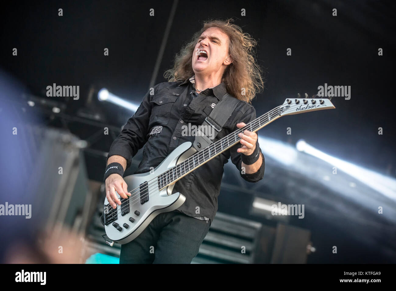 The American thrash metal band Megadeth performs a live concert at the ...