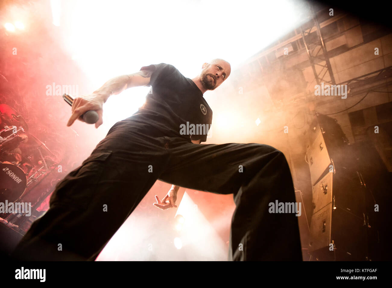 The Swedish extreme metal band Meshuggah performs a live concert at ...