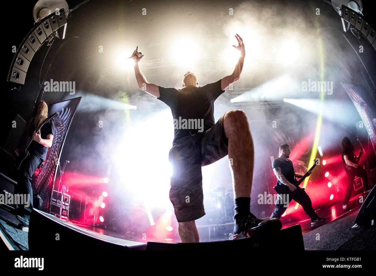 The Swedish extreme metal band Meshuggah performs a live concert at ...