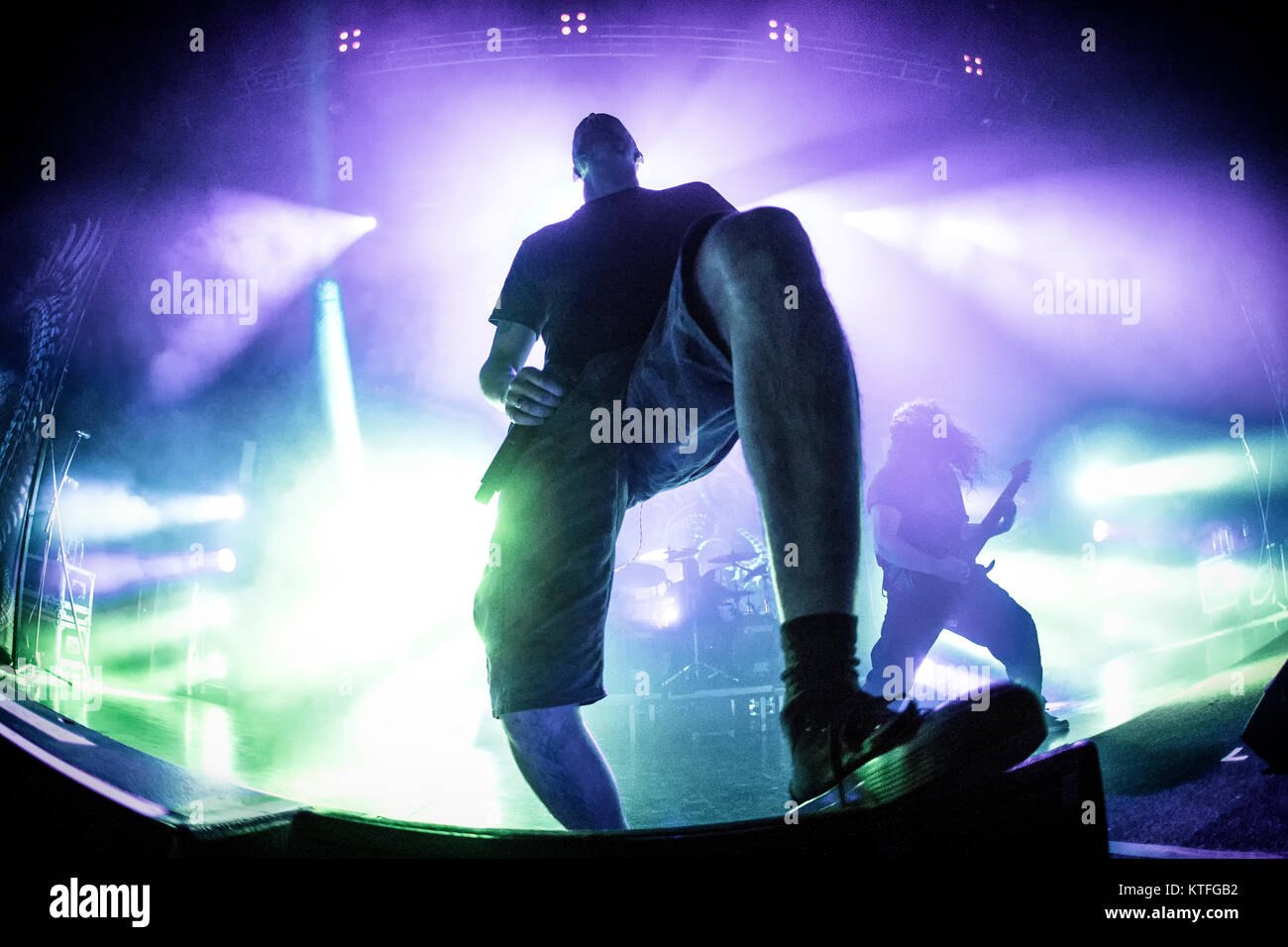 The Swedish extreme metal band Meshuggah performs a live concert at ...