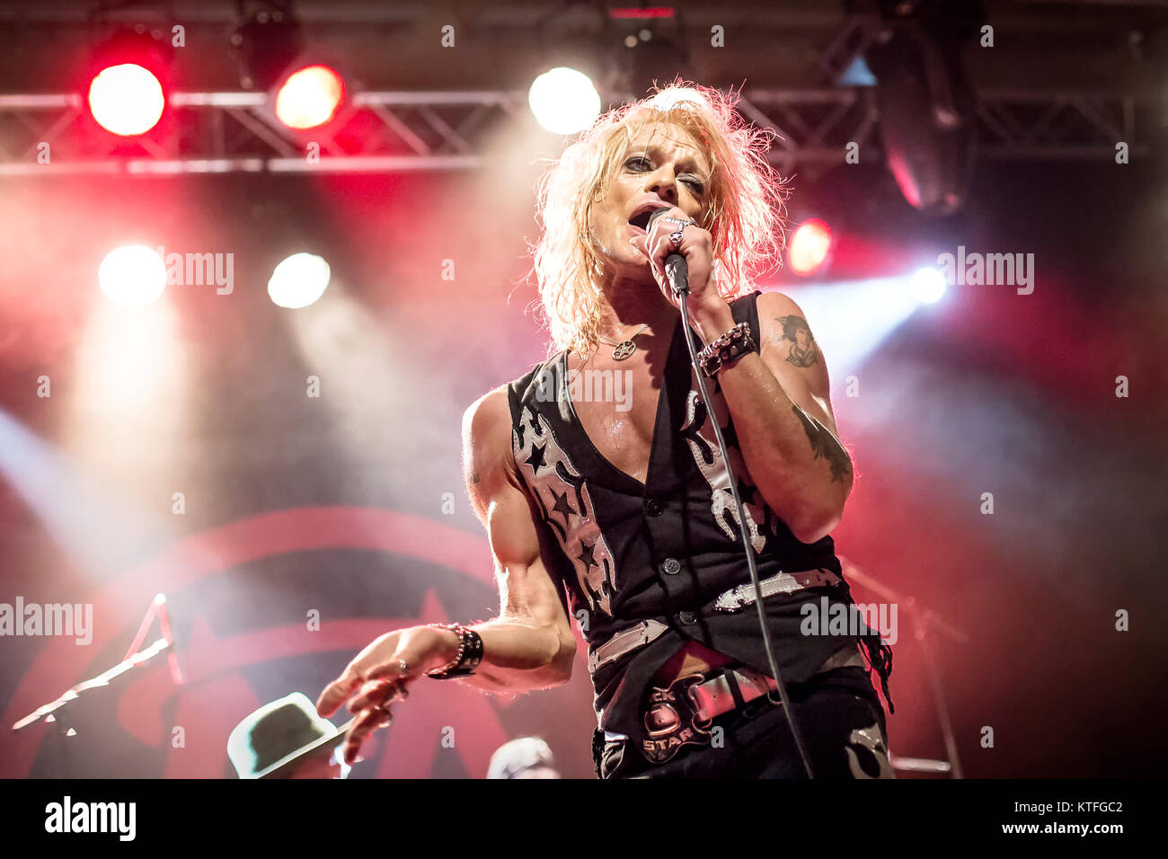 The Finnish rock musician and glam rock singer Michael Monroe performs ...